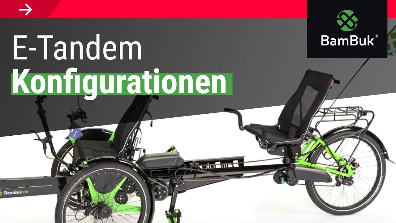 E-Tandem Konfigurationen - BamBuk E-Trikes, Quads & Tandems